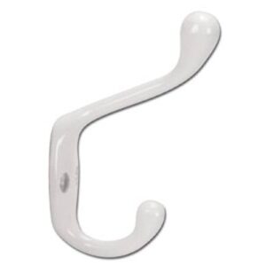 designers impressions 57494 white heavy duty coat & hat hook