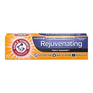 arm & hammer truly radiant rejuvenating whitening with crisp mint twist, 4.3 oz each (pack of 3)