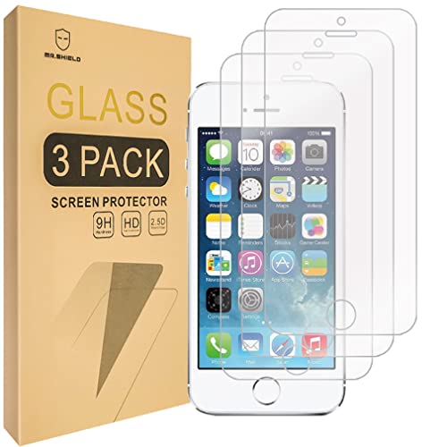 Mr.Shield-[3-Pack Designed for iPhone SE (2016 Edition ONLY) / iPhone 5/5S / iPhone 5C [Tempered Glass] Screen Protector with Lifetime Replacement