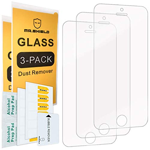 Mr.Shield-[3-Pack Designed for iPhone SE (2016 Edition ONLY) / iPhone 5/5S / iPhone 5C [Tempered Glass] Screen Protector with Lifetime Replacement