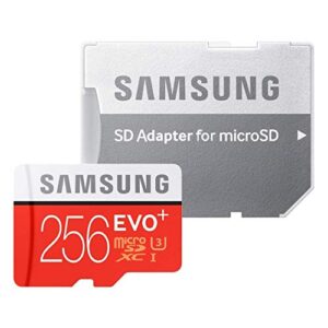 samsung evo+ 256gb uhs-i microsdxc u3 memory card with adapter (mb-mc256da/am)