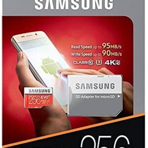 Samsung EVO+ 256GB UHS-I microSDXC U3 Memory Card with Adapter (MB-MC256DA/AM)