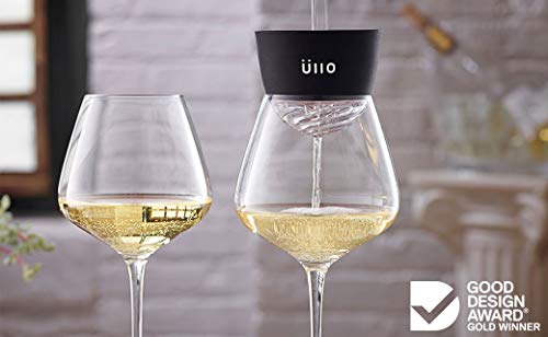 Ullo Wine Purifier with 4 Selective Sulfite Filters. Remove Sulfites and Histamines, Restore Taste, Aerate, and Experience the Magic of Ullo purified wine.