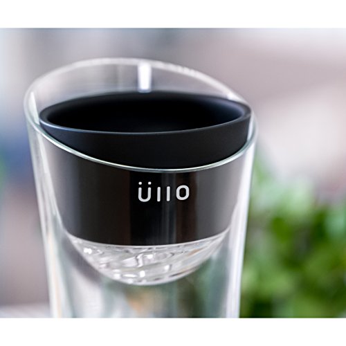 Ullo Wine Purifier and Hand Blown Carafe with 6 Selective Sulfite Filters, Restore the Natural Purity of Wine by Removing Histamines and Sulfites