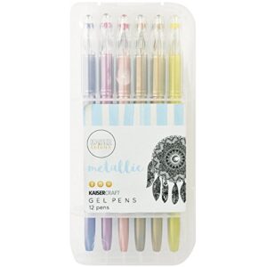 kaisercraft gel pen set-metallic-12, multi-colour, 8.5 x 17 x 3 cm