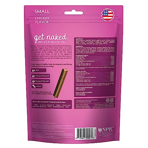 Get Naked Grain Free 1 Pouch 6.2 Oz Puppy Health Dental Chew Sticks, Small