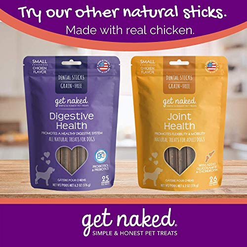 Get Naked Grain Free 1 Pouch 6.2 Oz Super Antioxidant Dental Chew Sticks, Small