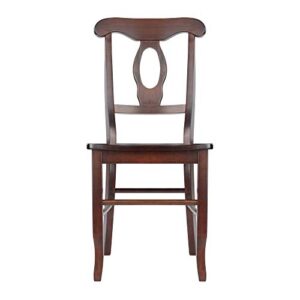 Winsome Renaissance 2-pc Dining Chair Set, Key hole back, Walnut