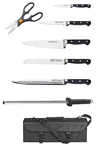 Winco ACERO Knife Set, 21.658.004.19, Black/Silver