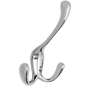 designers impressions 58674 polished chrome heavy duty coat & hat hook