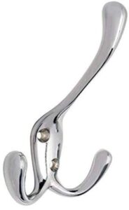 designers impressions 58674 polished chrome heavy duty coat & hat hook - 10 pack