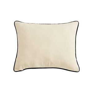 Eddie Bauer Home Throw Pillow with Zipper Closure, Perfect Home Decor for Bed or Sofa, 16" x 20", Bear Twill Black