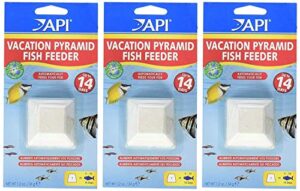 (3 pack) api 14-day pyramid fish feeders