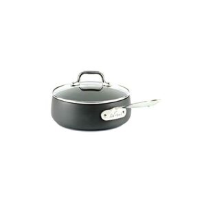 all-clad hard anodized nonstick sauce pan cookware, 2.5-quart, black