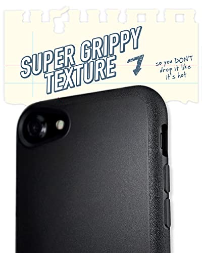 Smartish iPhone SE Slim Case - Gripmunk [Lightweight + Protective] Thin Cover for Apple iPhone SE 2022/2020 & iPhone 7/8 - Black Tie Affair