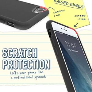 Smartish iPhone SE Slim Case - Gripmunk [Lightweight + Protective] Thin Cover for Apple iPhone SE 2022/2020 & iPhone 7/8 - Black Tie Affair