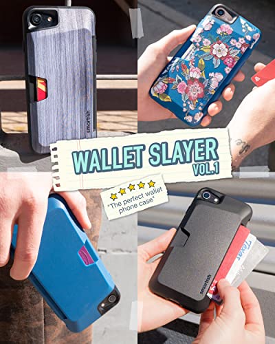 Smartish iPhone 7/8/SE (2020) Wallet Case - Wallet Slayer Vol. 1 [Slim + Protective + Grip] Credit Card Holder for Apple iPhone SE 2020 & iPhone 7/8 - [Silk] - Black Tie Affair