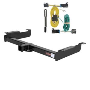 curt class 3 trailer hitch bundle with wiring for chevrolet express, gmc savana - 13040 & 55540