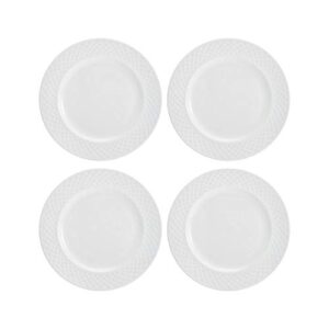 Mikasa Trellis 16 Piece Dinnerware Set, Service for 4, White