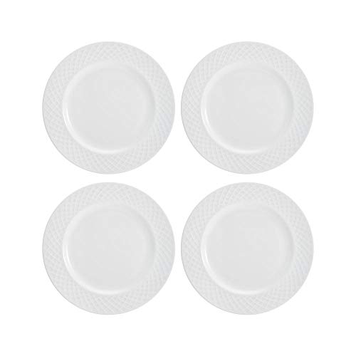 Mikasa Trellis 16 Piece Dinnerware Set, Service for 4, White