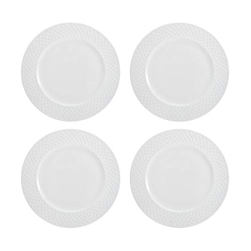 Mikasa Trellis 16 Piece Dinnerware Set, Service for 4, White