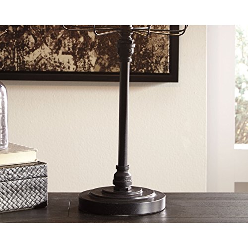 Signature Design by Ashley L207164 Javan Table Lamp, 11.63" x 11.63" x 24.75", Antique Black