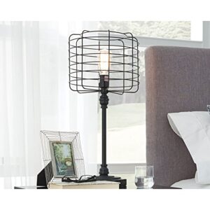 Signature Design by Ashley L207164 Javan Table Lamp, 11.63" x 11.63" x 24.75", Antique Black