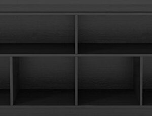 Manhattan Comfort Viennese Collection 6 Shelf Gloss Finished Long Buffet Cabinet/Dining Console with 4 Doors, 62.99" Inches, Black Matte