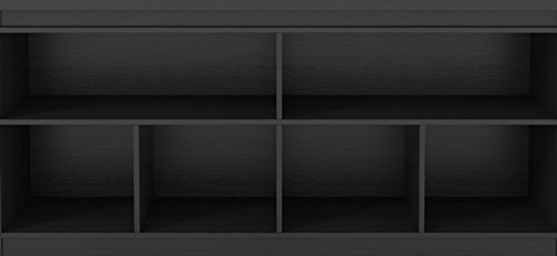 Manhattan Comfort Viennese Collection 6 Shelf Gloss Finished Long Buffet Cabinet/Dining Console with 4 Doors, 62.99" Inches, Black Matte