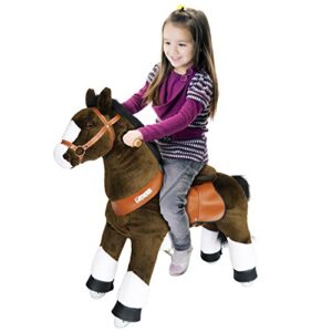 ponycycle pony cycle riding horse chocolate brown with white hoof- small riding horse