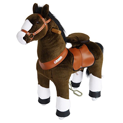 PonyCycle Pony Cycle Riding Horse Chocolate Brown with White Hoof- Small Riding Horse