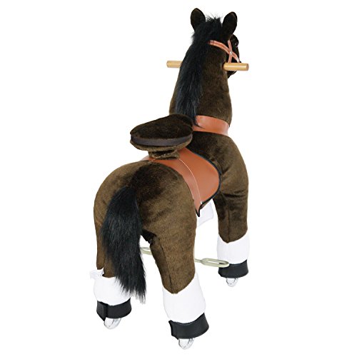 PonyCycle Pony Cycle Riding Horse Chocolate Brown with White Hoof- Small Riding Horse