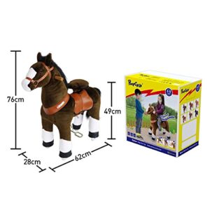 PonyCycle Pony Cycle Riding Horse Chocolate Brown with White Hoof- Small Riding Horse