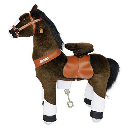 PonyCycle Pony Cycle Riding Horse Chocolate Brown with White Hoof- Small Riding Horse