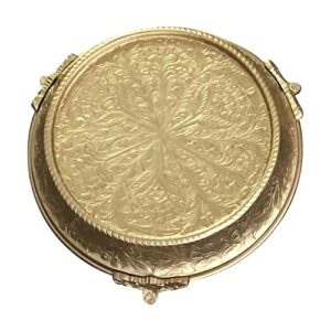 giftbay wedding cake stand tapered 14" round, gold finish, built of strong aluminum for multi-layer cake weight.