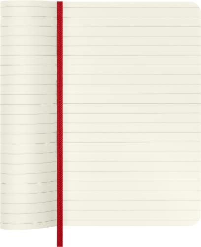 Moleskine Classic Notebook, Soft Cover, Pocket (3.5" x 5.5") Ruled/Lined, Scarlet Red, 192 Pages