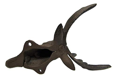 Coat Hat Hooks, 6.5" Cast Iron Moose Head Vintage Antique Style Hangers Set of 4