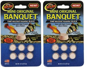 zoo med laboratories azmbb2 mini banquet block feeders, 12 count