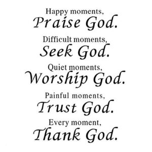 wall vinyl decal quote sign christian praise god diy art sticker home wall decor