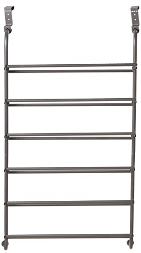 Whitmor Door Shoe Rack, 7.5x22.625x41.80, Gunmetal Gray