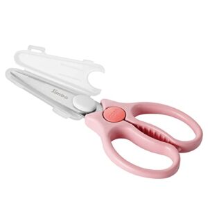 simba premium portable safety food scissors (pink)