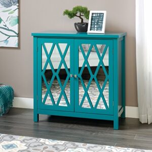 Sauder Harbor View Accent Storage Cabinet, Caribean Blue finish