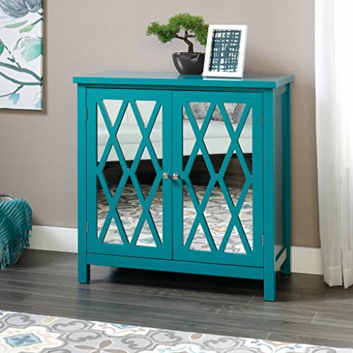 Sauder Harbor View Accent Storage Cabinet, Caribean Blue finish