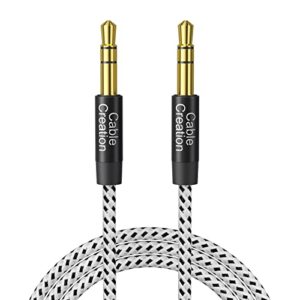 cablecreation 3.5mm cable(6 ft/1.8m) 3.5mm audio cable male to male, 1/8 auxiliary stereo aux cord compatible with headphones,car,speaker,ipods, ipads,echo,soundbox,hi-fi system.