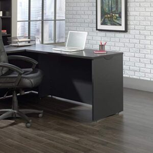 sauder via desk return, l: 47.87" x w: 23.47" x h: 29.76", bourbon oak finish