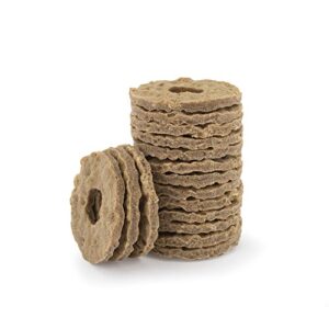 petsafe sportsmen natural rawhide treat refill rings, replacement treats for petsafe sportsmen treat ring holding toys, medium (size b rings)