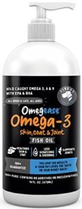 omegease omega 3, 6 & 9 fish oil for dogs and cats, 16 ounces