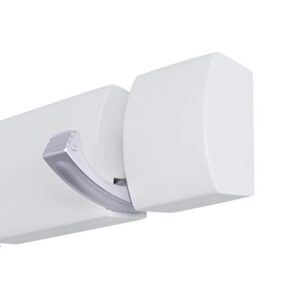 BIRDROCK HOME Wall Mounted Folding Hooks - 6 Folding Coat and Hat Rack Hooks - Satin Nickel Hooks - White Rail