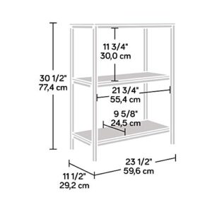 Sauder North Avenue 3 shelves Bookcase, Charter Oak finish, L: 23.47" x W: 11.50" x H: 30.47"