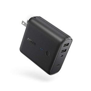 anker powercore fusion 5000, portable charger 5000mah 2-in-1 with dual usb wall charger, foldable ac plug and poweriq, battery pack for iphone, ipad, android, samsung galaxy, and more